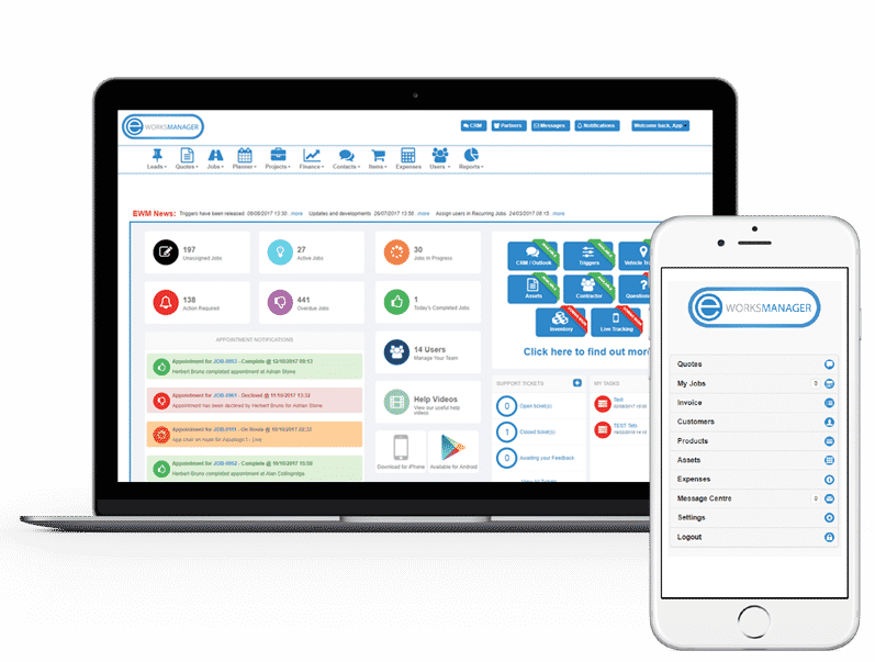 Job Management Software - Eworks Manager System